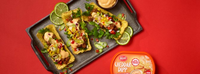 Tacos med Cheddar Dipp - Kavli